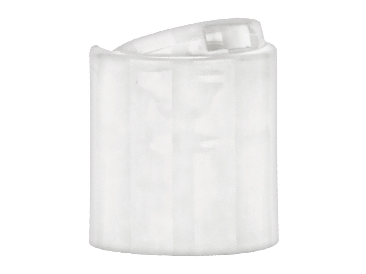 24-410 White Smooth PP Plastic Disc Top Cap - Citadel Packaging