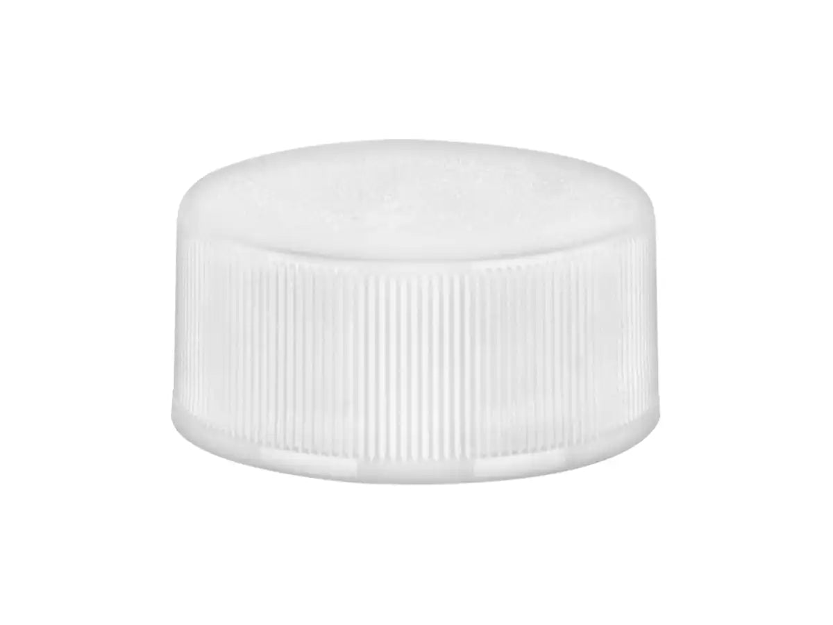 22-400 White Ribbed Plastic Cap (Foam Liner) - Citadel Packaging