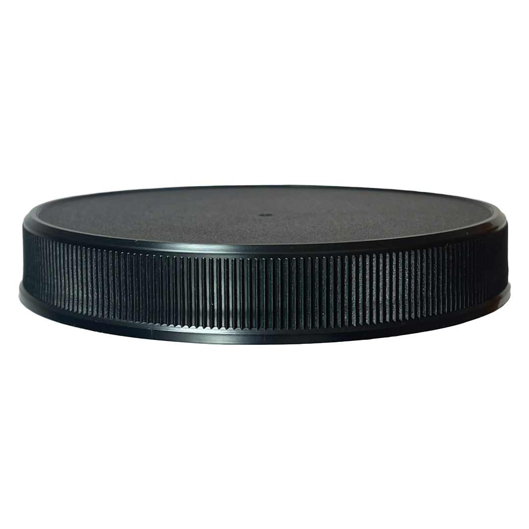 89-400 Black Ribbed Plastic Cap (No Liner) - Citadel Packaging