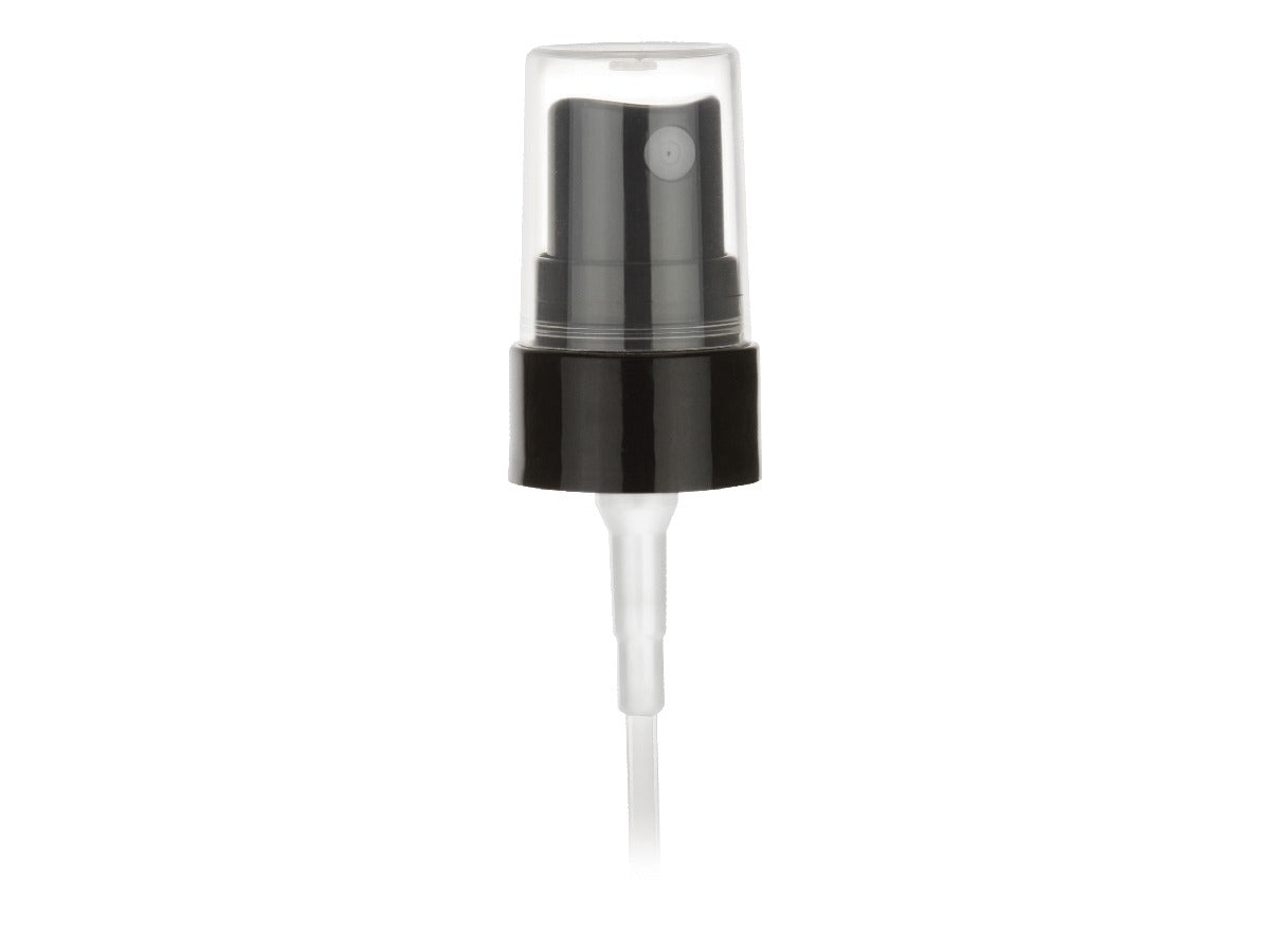 20-400 Black Fine Mist Sprayer 3.5625" Dip Tube (.18ml) - Citadel Packaging