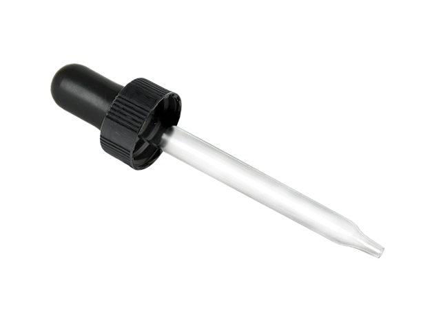 20-400 Black Ribbed Dropper Assembly (Fits 2 oz) - Citadel Packaging