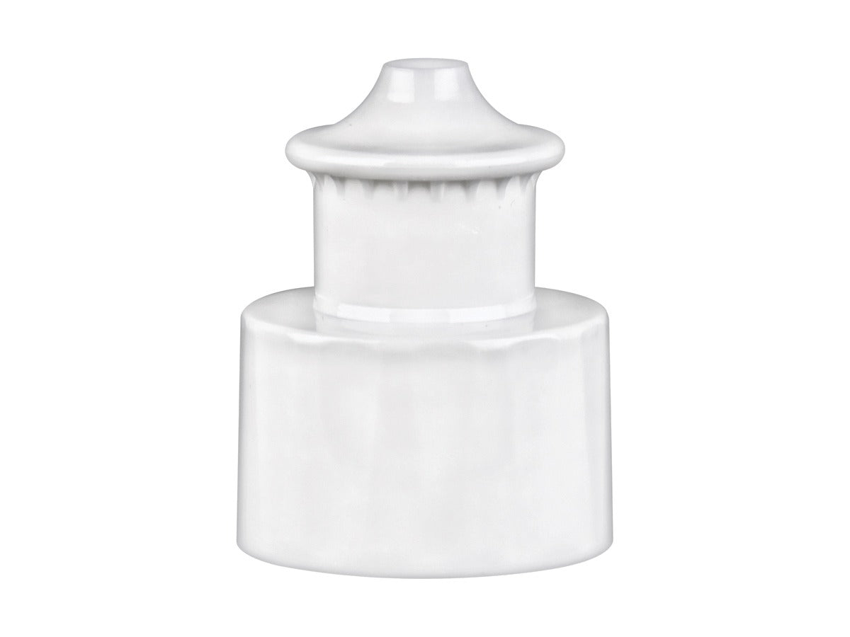 24-410 White Smooth Push Pull Plastic Cap - Citadel Packaging