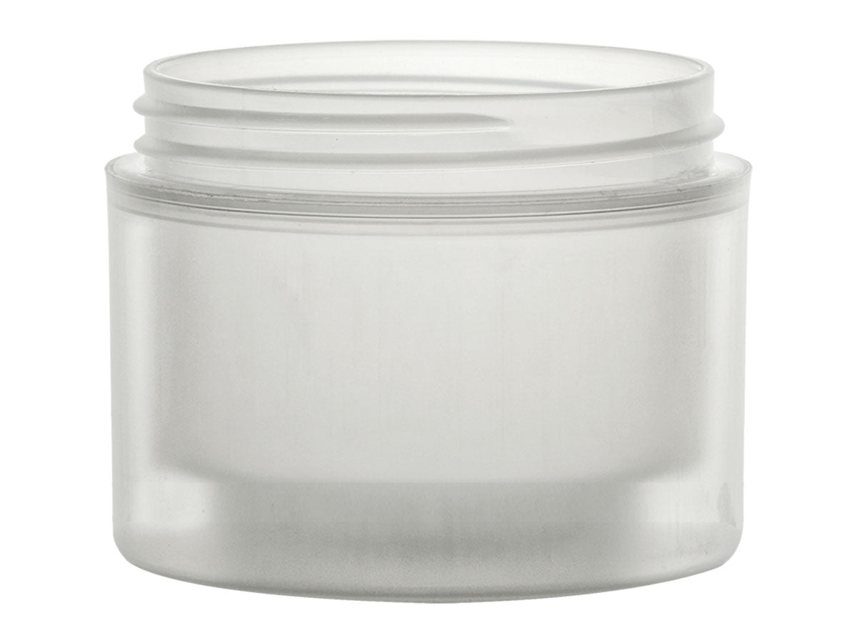 1 oz Natural-Colored 53-400 PP Double-Wall Plastic Jar Straight Base ...
