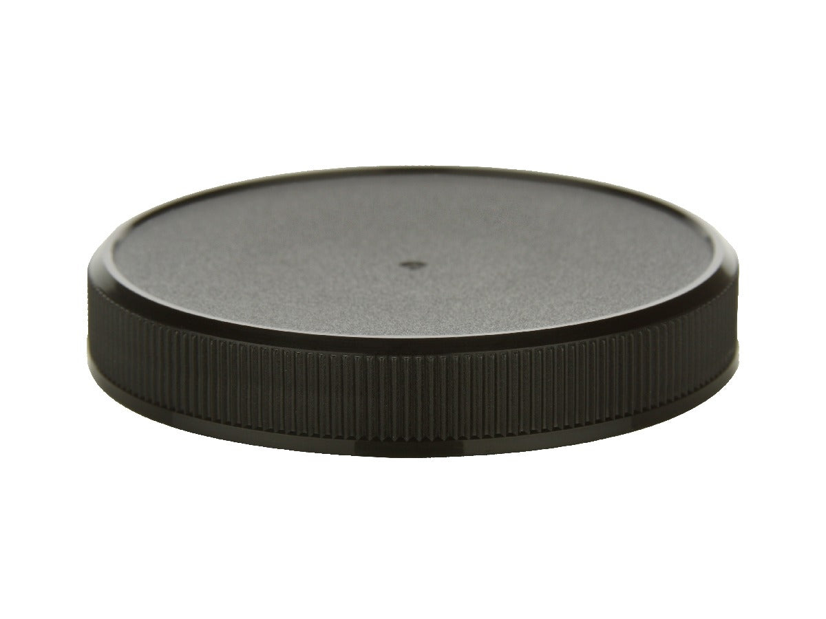 89-400 Black Ribbed Plastic Cap (No Liner) - Citadel Packaging