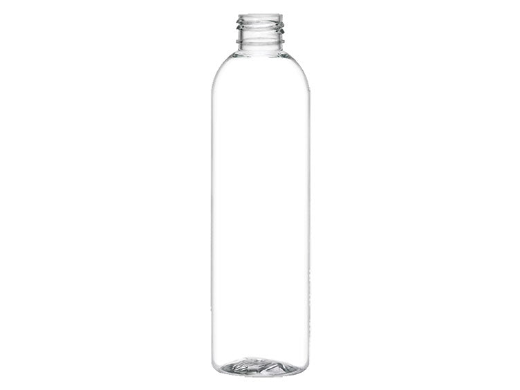 8 oz Cosmo Round Plastic Bottle 24-410 Clear PET - Citadel Packaging