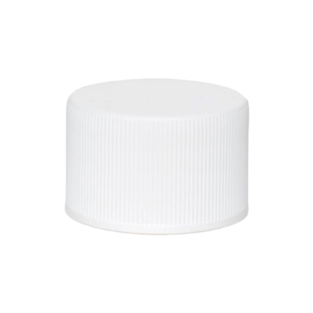 24-410 White Ribbed Plastic Cap (PE Foam) - Citadel Packaging