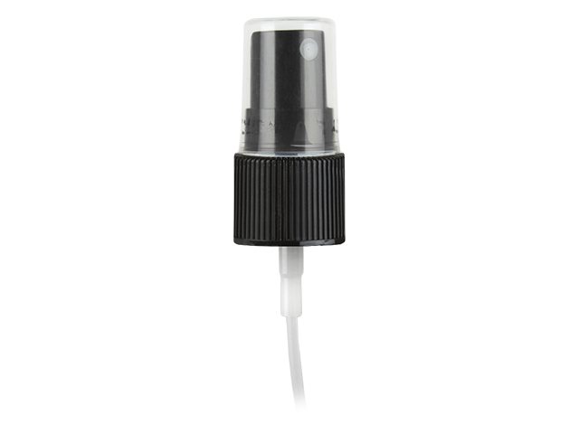 20-410 Black Ribbed Fine Mist Sprayer 3.75" Dip Tube (Output 0.16cc ...